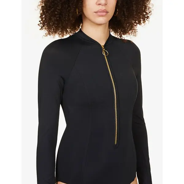 Seafolly Collective Long-sleeve Stretch-nylon Swimsuit
