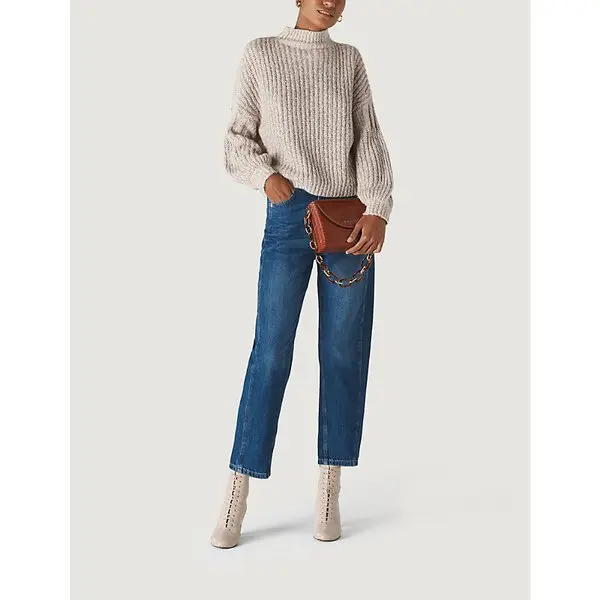 Whistles Barrel Straight-leg High-rise Jeans