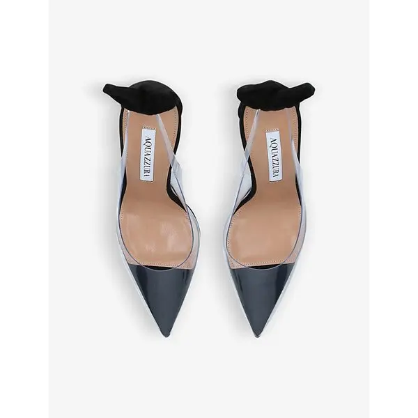 AQUAZZURA Bow Tie Pvc And Suede Courts