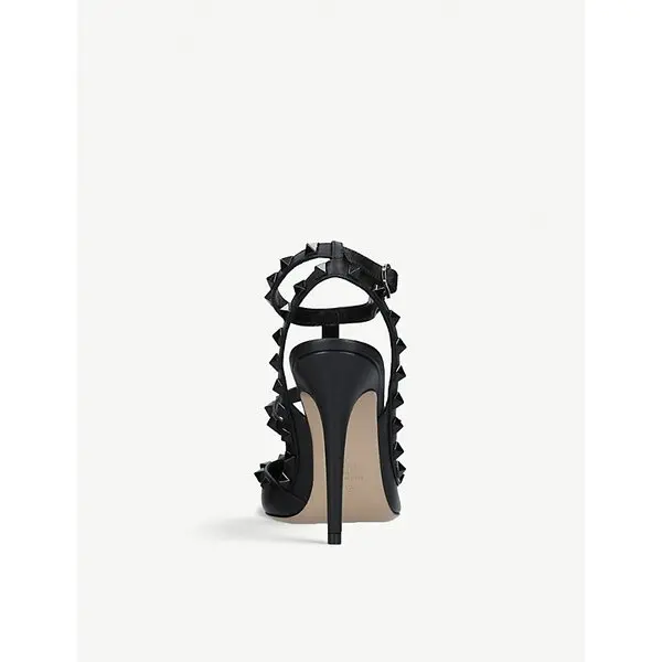 Valentino Garavani So Noir 100 Studded Leather Courts - Black/comb