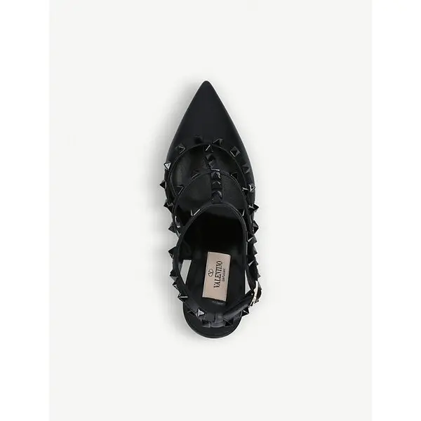Valentino Garavani So Noir 100 Studded Leather Courts - Black/comb