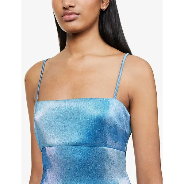 Bec & Bridge Lets Dance Metallic Mini Dress - Malibu Blue | Editorialist