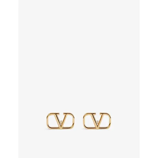 Valentino Garavani Vlogo Stud Earrings - Gold