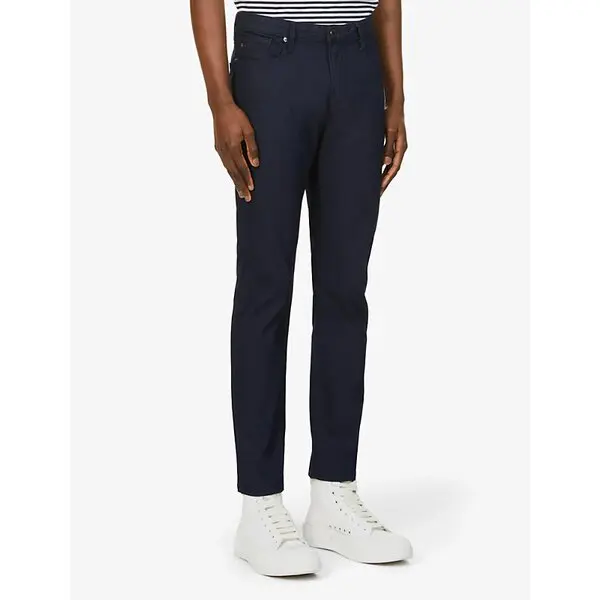 Emporio Armani Micro Dot Regular-fit Slim-leg Jeans