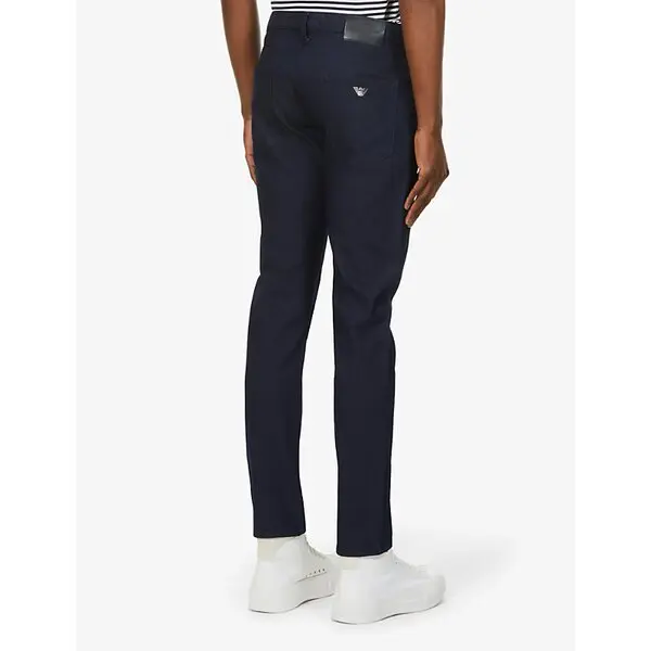 Emporio Armani Micro Dot Regular-fit Slim-leg Jeans