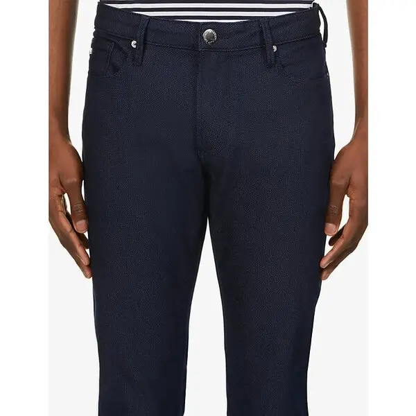 Emporio Armani Micro Dot Regular-fit Slim-leg Jeans