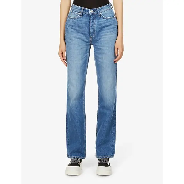 Rag & Bone Alex High-rise Straight Leg Denim Jeans