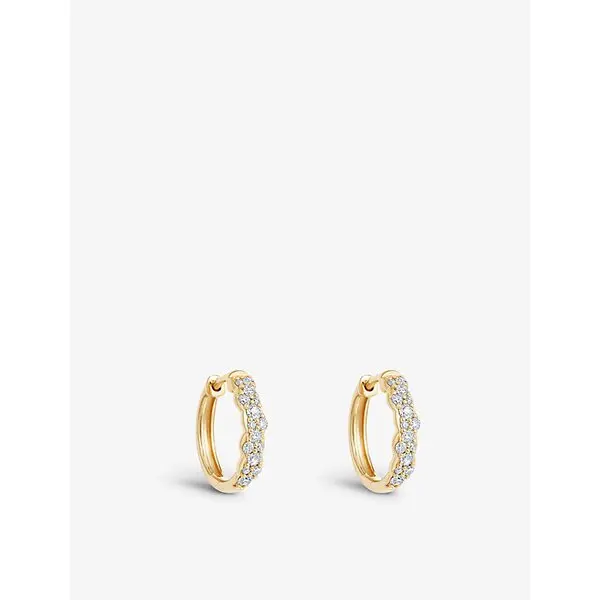 Astley Clarke Interstellar Medium Diamond Hoop Earrings - 14ct Yellow Gold