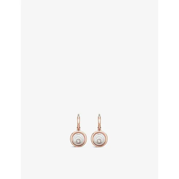 Chopard Happy Spirit Diamond Earrings - White/rose Gold