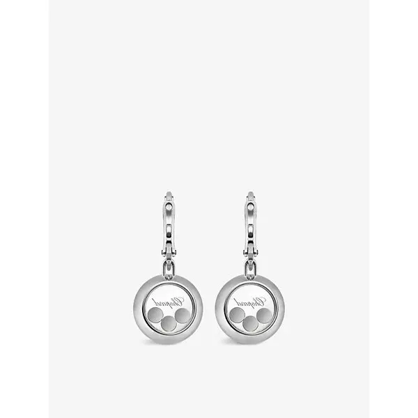 Chopard Happy Diamonds 18ct White-gold Drop Earrings