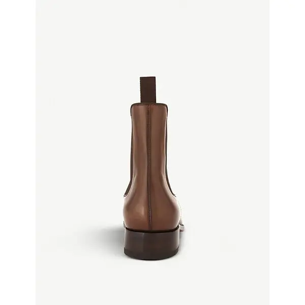 CHRISTIAN LOUBOUTIN Samson Flat Calf Patine Boots - Havane