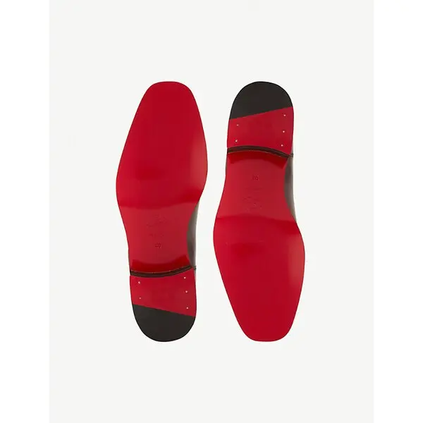 CHRISTIAN LOUBOUTIN Samson Flat Calf Patine Boots - Havane