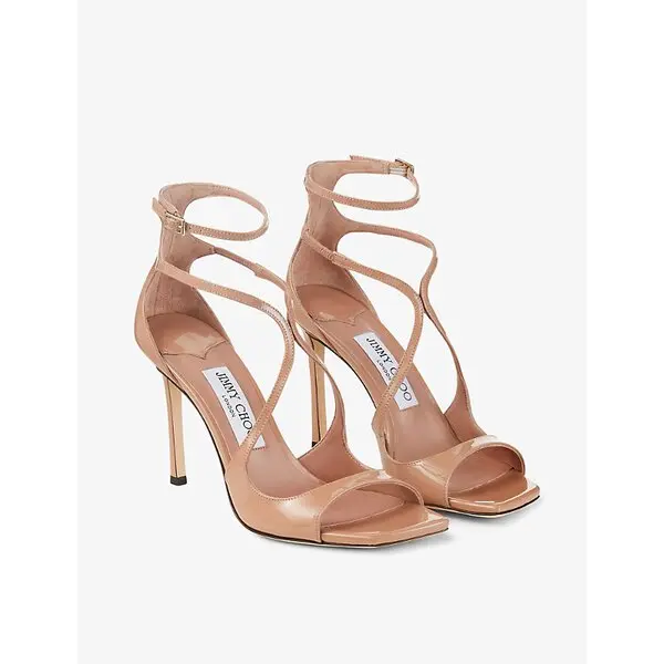 JIMMY CHOO Azia 95 Strappy Leather Heeled Sandals - Ballet Pink