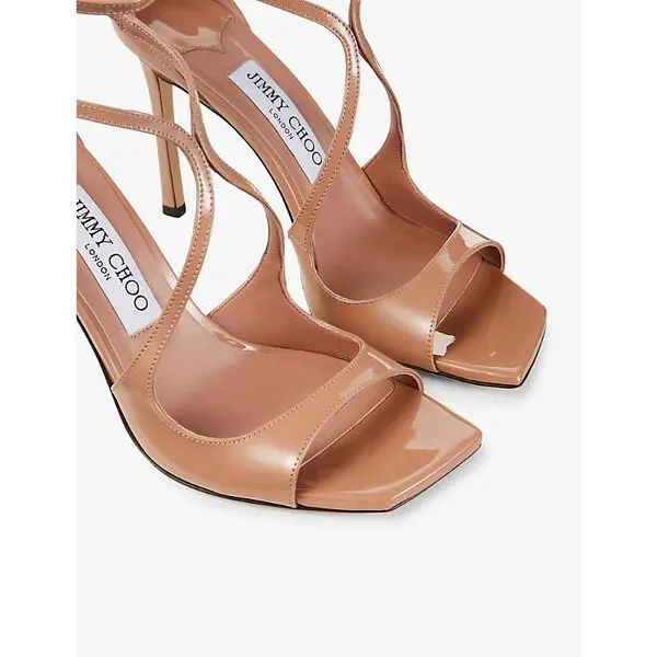 JIMMY CHOO Azia 95 Strappy Leather Heeled Sandals - Ballet Pink