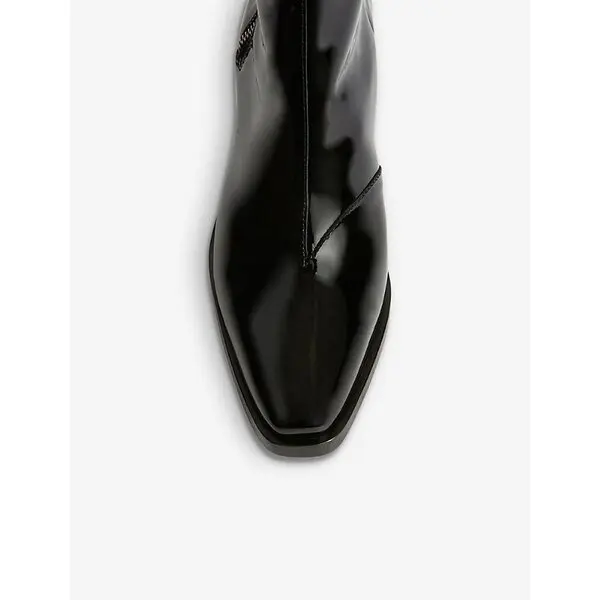 ALLSAINTS Cohen Patent Leather Ankle Boots