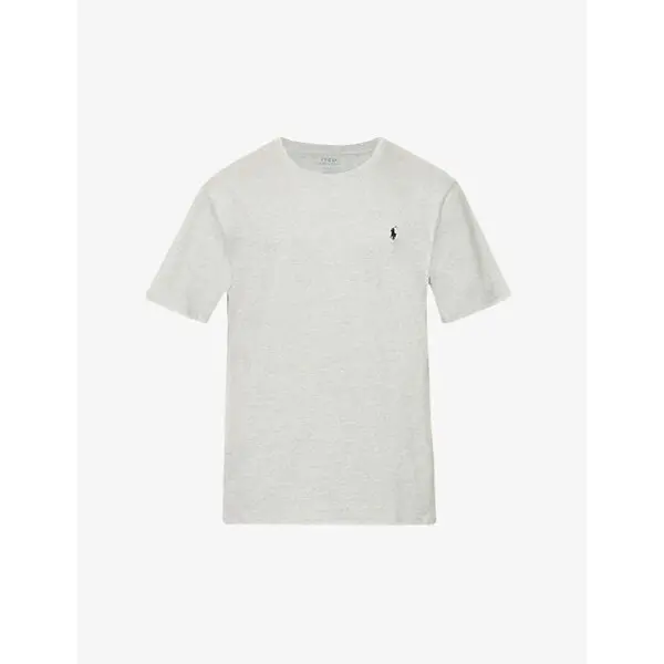 Polo Ralph Lauren Logo-embroidered Cotton-jersey T-shirt Xxl - Andover Heather