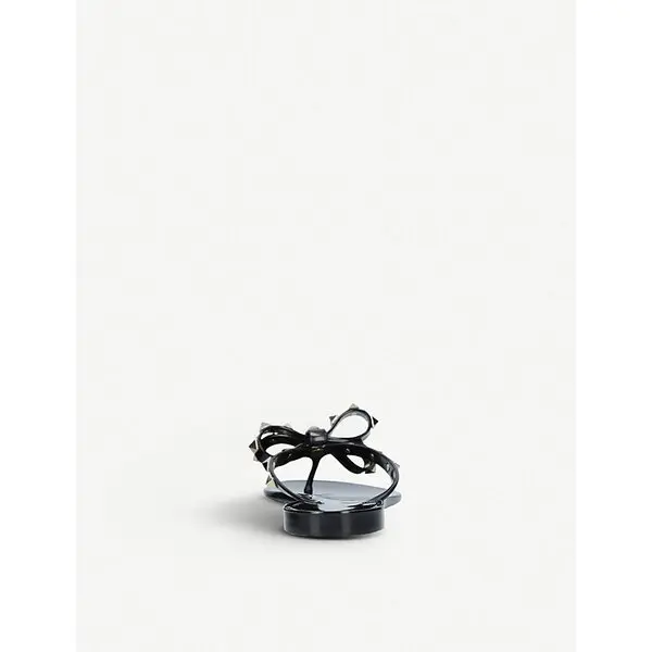 Valentino Garavani Rockstud-embellished Rubber Flip-flops - Black