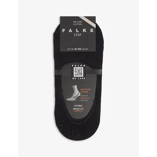 Falke Step Medium-cut Invisible Cotton-blend Socks - Black