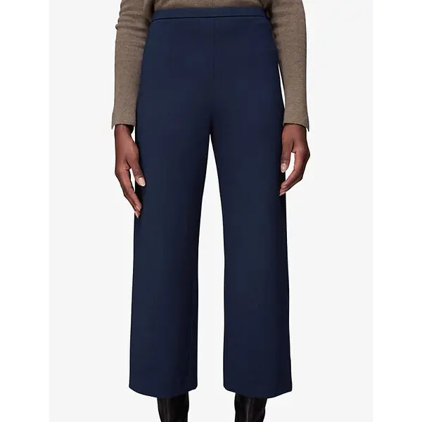 Whistles Wide Leg Stretch Woven Trousers