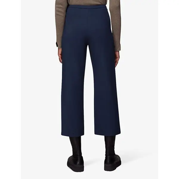 Whistles Wide Leg Stretch Woven Trousers
