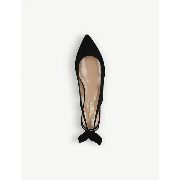 AQUAZZURA Deneuve Suede Ballet Pumps