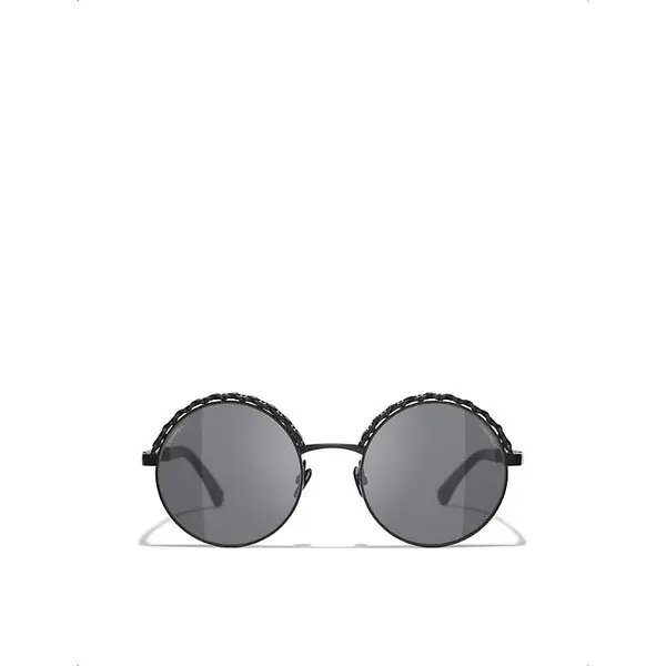 Chanel Ch4265q Round Sunglasses - Black