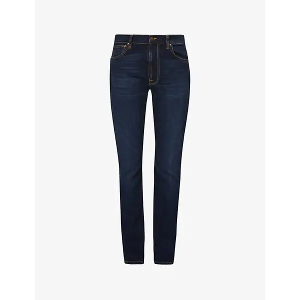 Nudie Jeans Lean Dean Slim-fit Tapered-leg Stretch-denim Jeans - New Ink