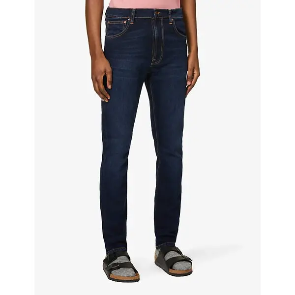 Nudie Jeans Lean Dean Slim-fit Tapered-leg Stretch-denim Jeans - New Ink