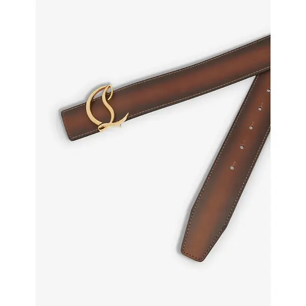 CHRISTIAN LOUBOUTIN Cl Logo Leather Belt