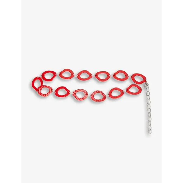 La Manso Hula Hoop Acrylic And Stainless-Steel Chain Belt  display picture 2