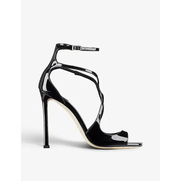 JIMMY CHOO Azia 110 Strappy Patent Leather Sandals
