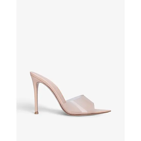 GIANVITO ROSSI Elle Leather And Pvc Heeled Mules