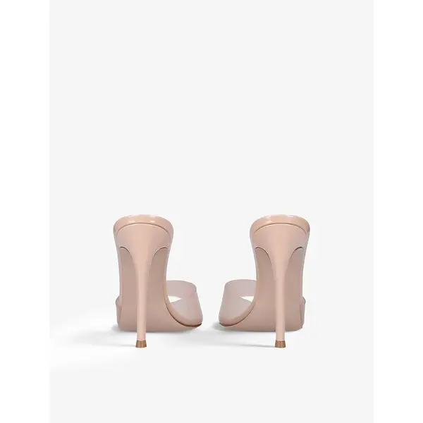 GIANVITO ROSSI Elle Leather And Pvc Heeled Mules