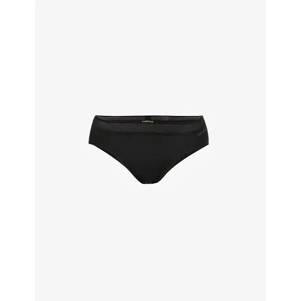 Calvin Klein Seductive Comfort Stretch-polyamide Bikini Briefs - Black