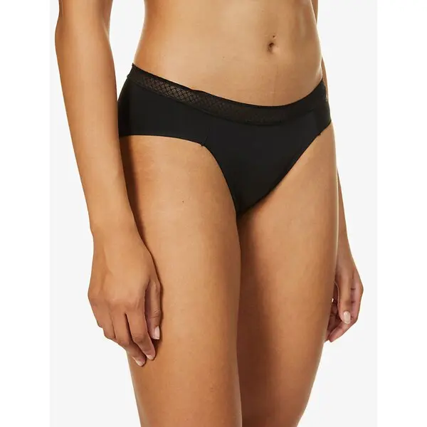 Calvin Klein Seductive Comfort Stretch-polyamide Bikini Briefs - Black