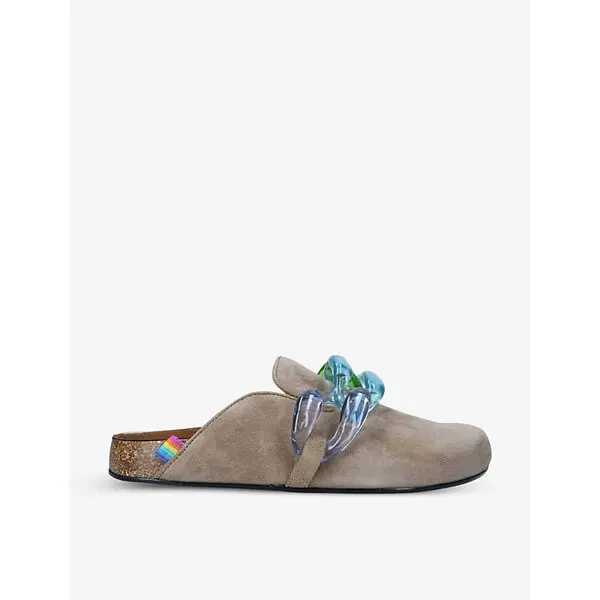Kurt Geiger Ozark Rainbow-chain Leather Mules