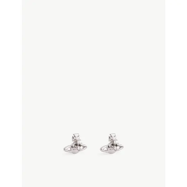 VIVIENNE WESTWOOD Grace Bas Relief Crystal Earrings - Platinum/ Crystal