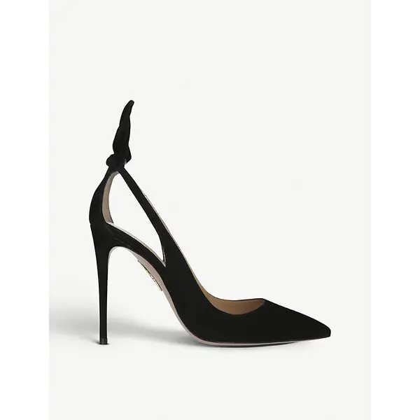 AQUAZZURA Deneuve Suede Heeled Pumps