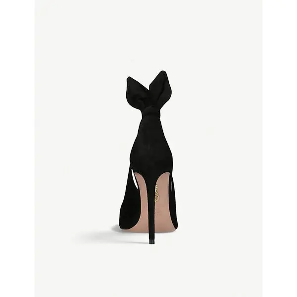 AQUAZZURA Deneuve Suede Heeled Pumps