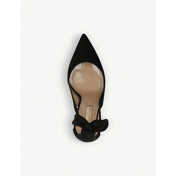 AQUAZZURA Deneuve Suede Heeled Pumps