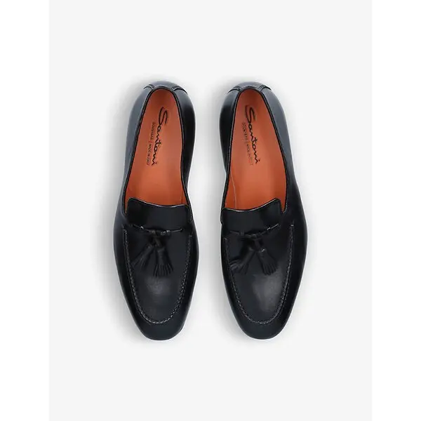 Santoni Carlos Flex Tasselled Leather Loafers