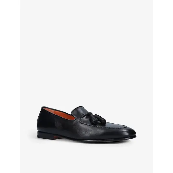 Santoni Carlos Flex Tasselled Leather Loafers
