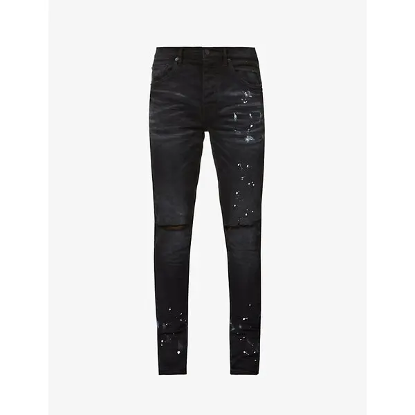 PURPLE BRAND Slim-fit Skinny Stretch-denim Jeans - Black