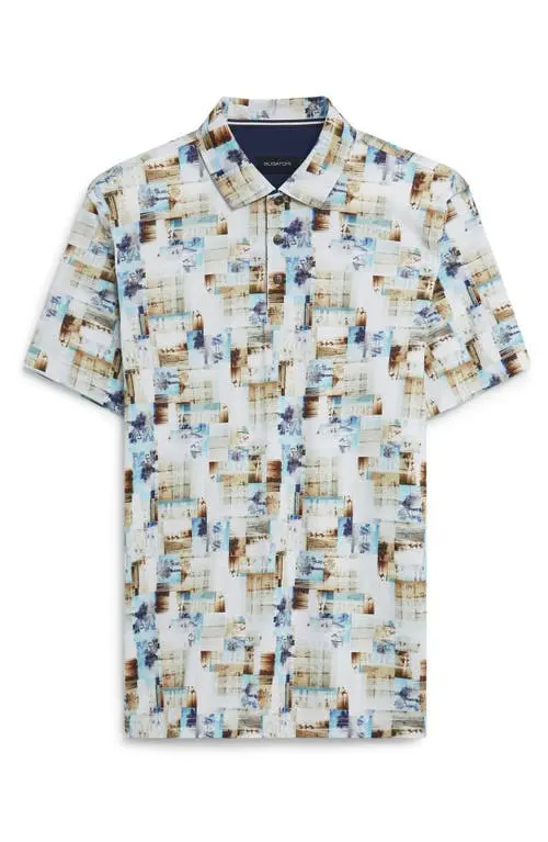 Bugatchi Digital Photo Print Polo - Sand