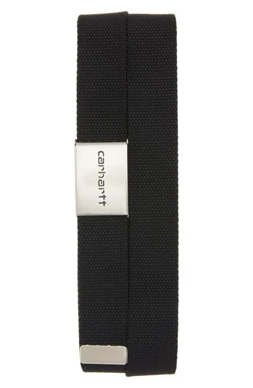 Carhartt Work In Progress Chrome Clip Belt - Black