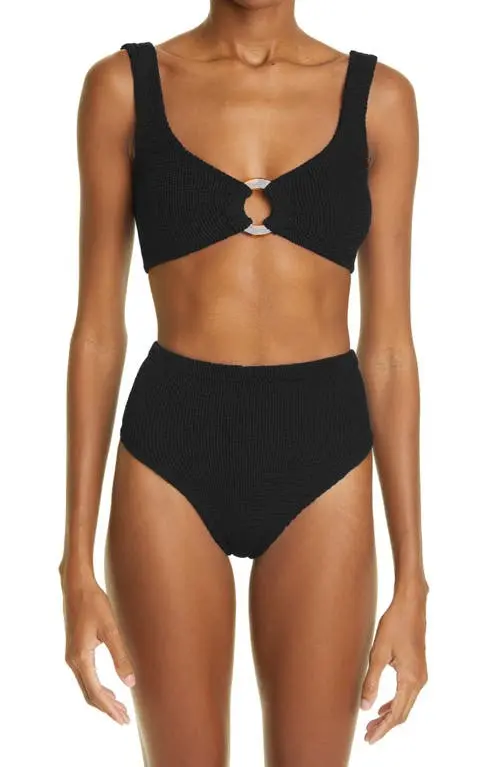 Hunza G Nadine Two-piece Swimsuit - Black