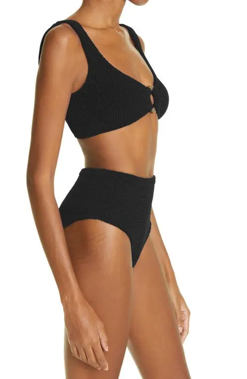 Hunza G Nadine Two-piece Swimsuit - Black