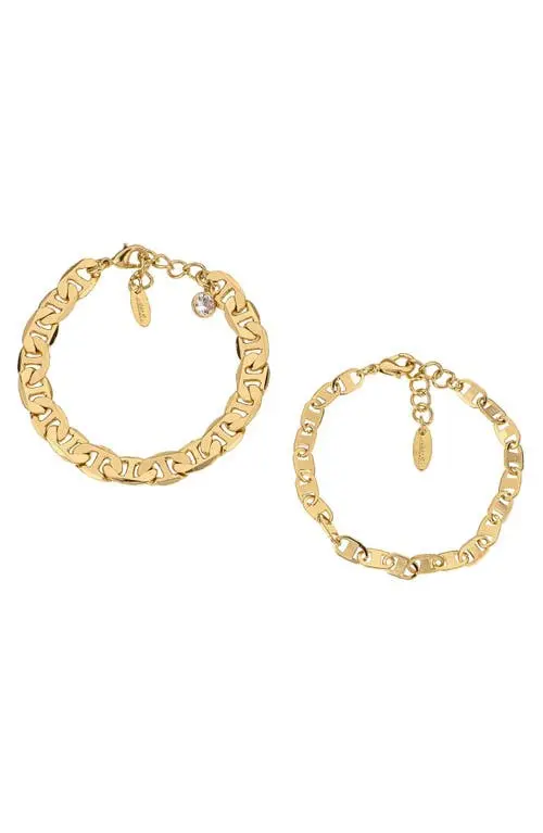 Ettika 2-pack -plated Chain Bracelet - Gold