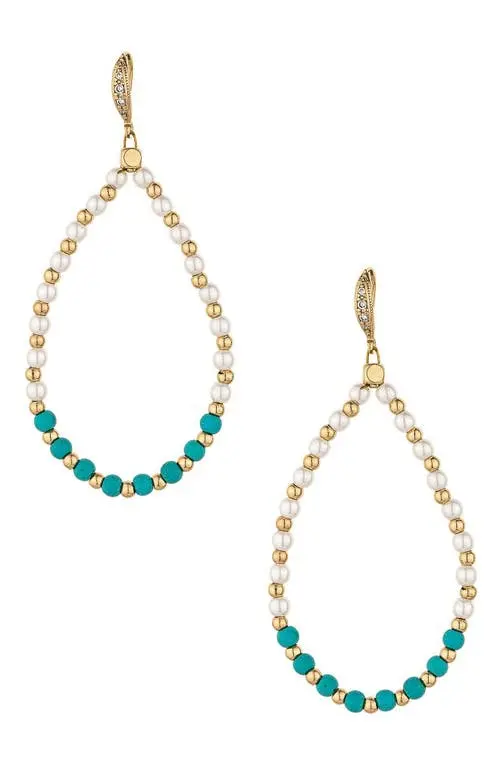 Ettika Teardrop Beaded Earrings - Gold