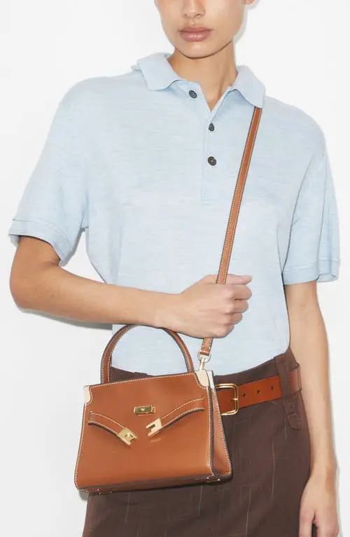 Tory Burch Petite Lee Radziwill Double Bag - Aged Tan